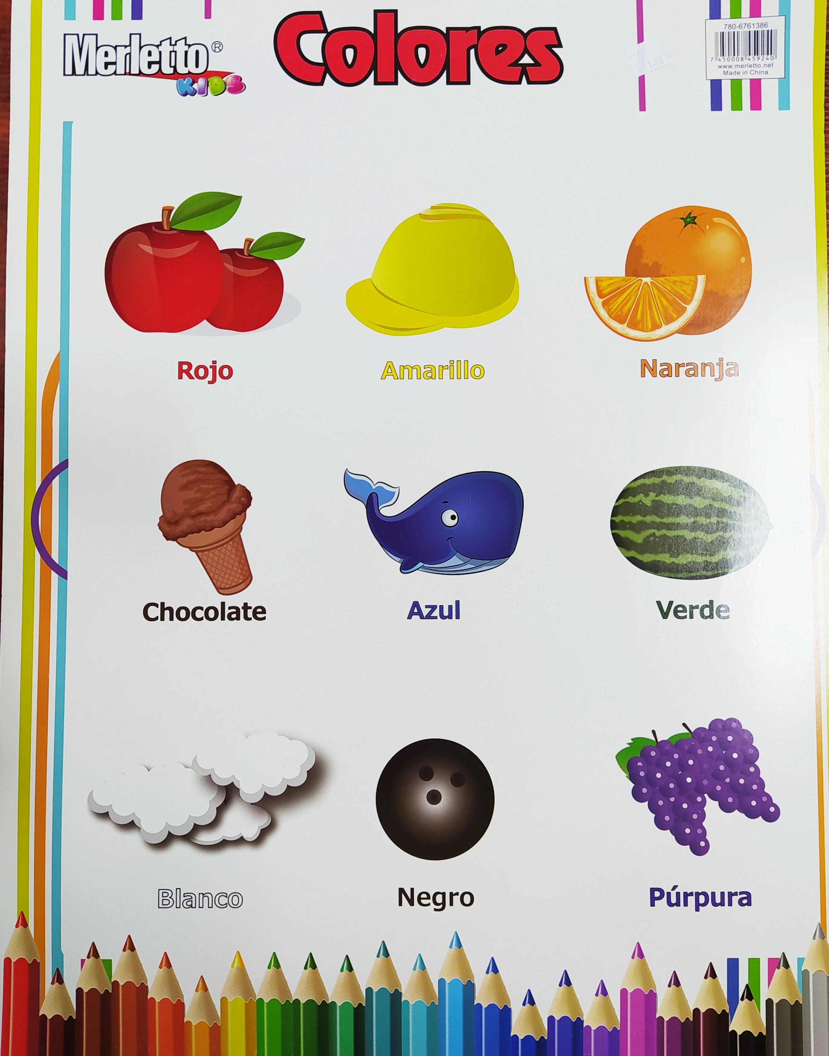 Laminas Educativas Colores 17X22 Merletto 780-6761386 – Papelería Graffiti