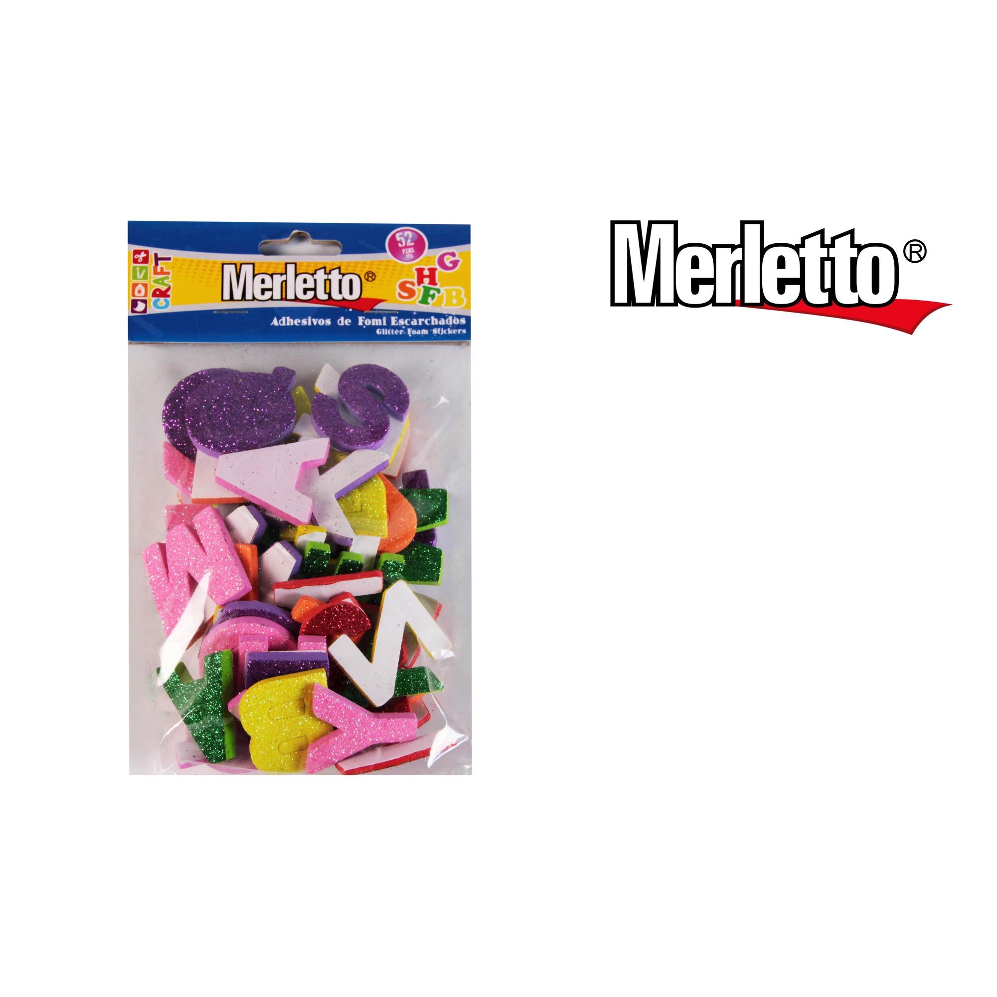 Foamy Letras 2729 Escarchadas 52/1 62262 Gruesas Merletto – Papelería ...