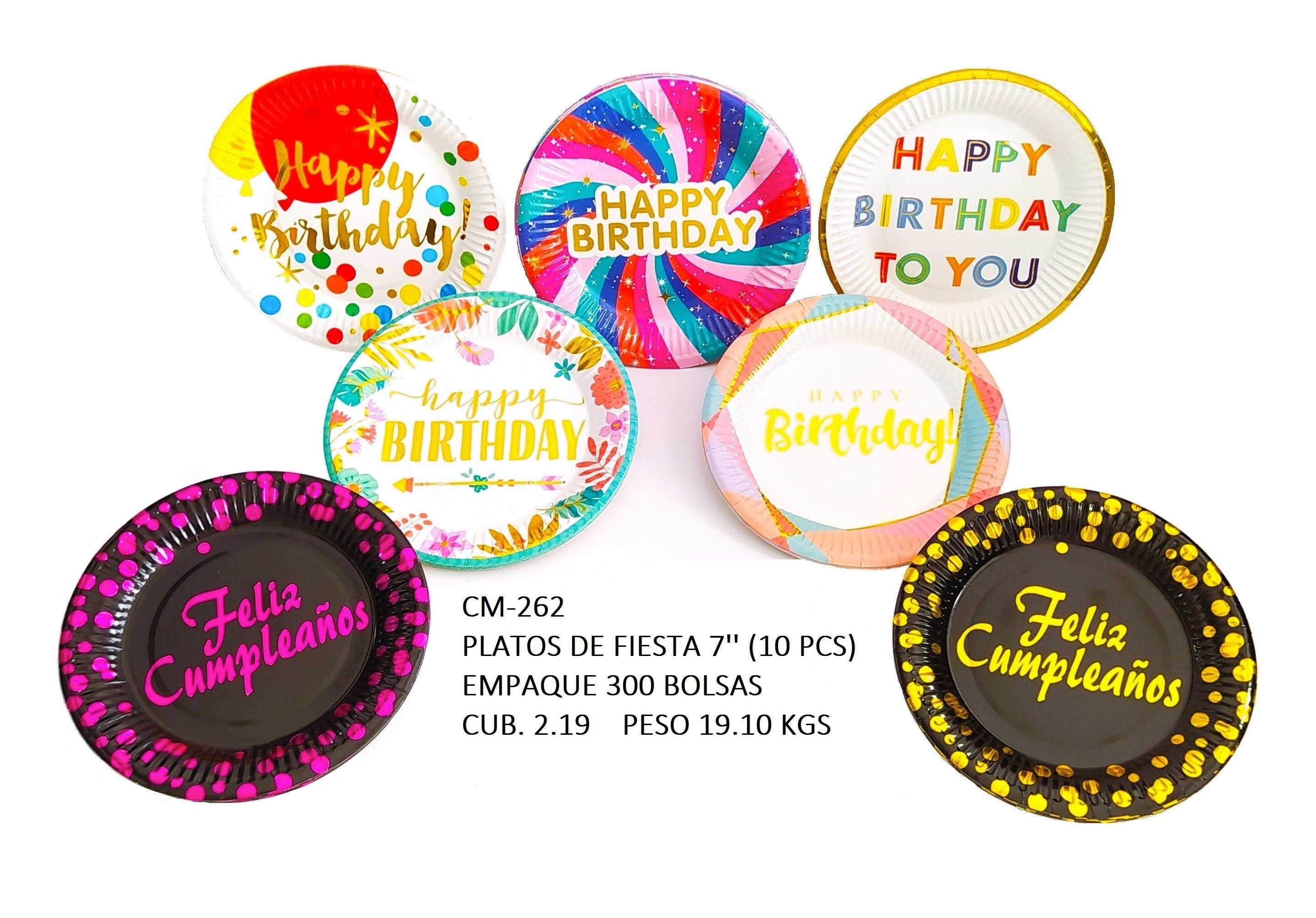 Platos de Cartón 10/1 Cumpleaños CM262 BEIFA – Papelería Graffiti